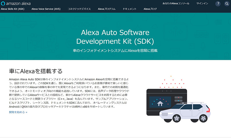 【大空に聞け、俺の名は】Amazon、クルマに「Alexa」を搭載する「Alexa Auto SDK」提供開始
