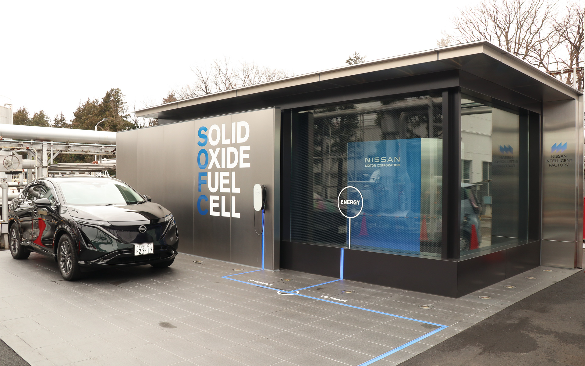 日産、栃木工場にバイオエタノールのSOFC発電システム試験導入 カーボンニュートラルに向け代替燃料とSOFC発電で栃木工場の電力使用量30％をまかなう計画 - Car Watch